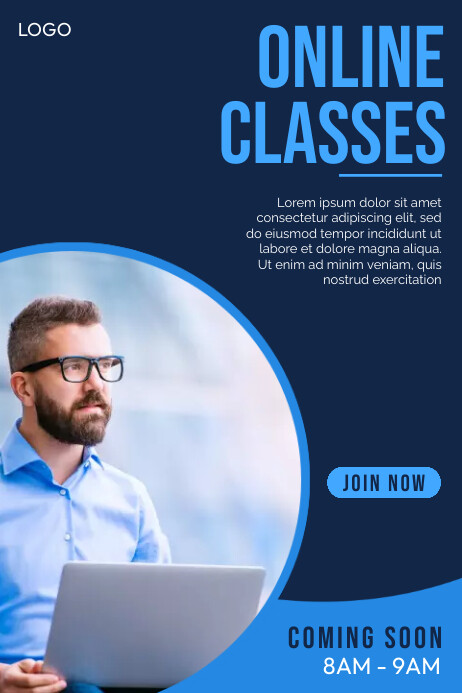 online classes poster design Template | PosterMyWall