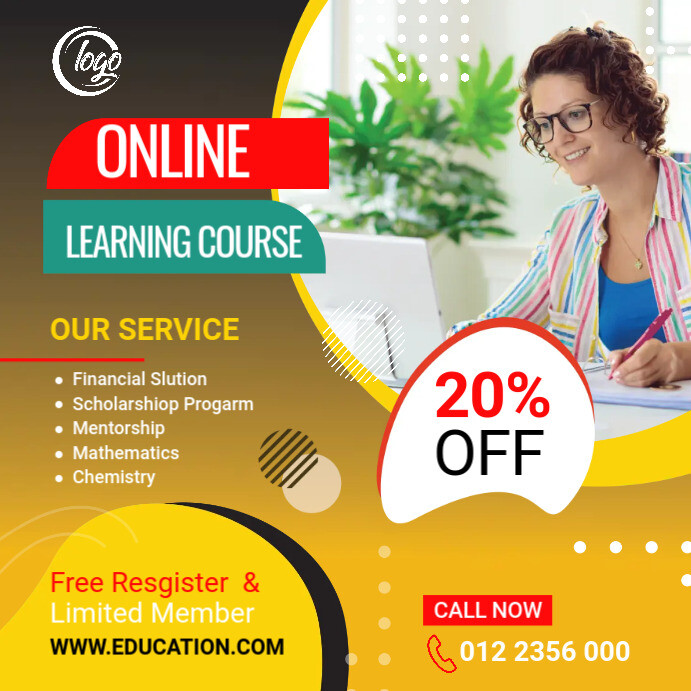 Copy of online classes social media posttemplate | PosterMyWall