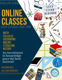 online math classes flyer template advertisem | PosterMyWall