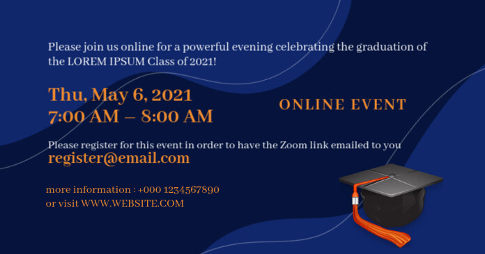 Online Collage Graduation Invitation Template | PosterMyWall