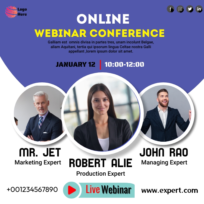 online conference Template | PosterMyWall