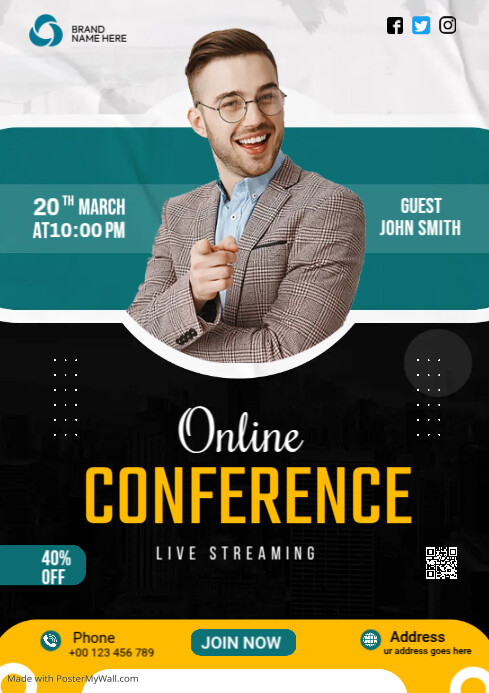 Online Conference flyer Template | PosterMyWall