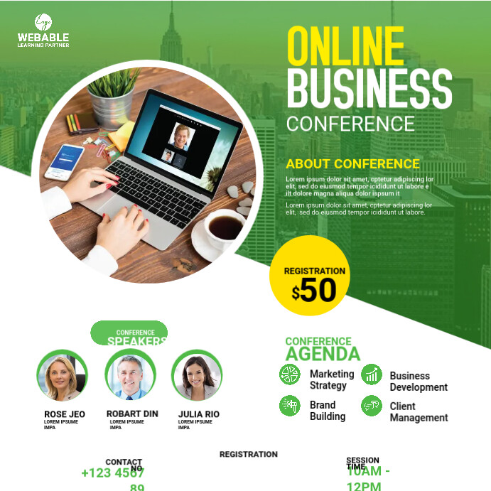 Copy of Online Conference Post | PosterMyWall