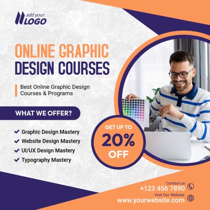 Online Course Ads Template | PosterMyWall