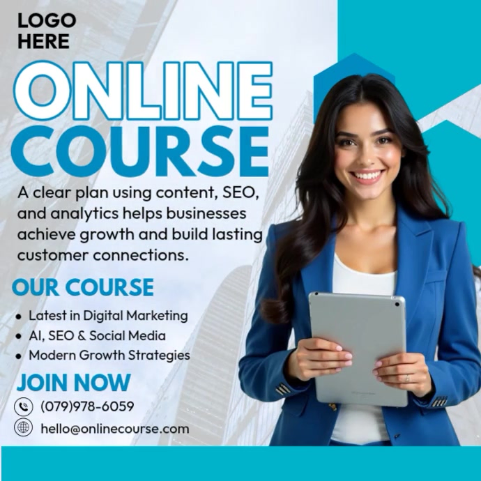 Online Course Template | PosterMyWall