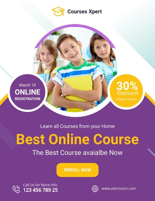 Online Course Flyer Template | PosterMyWall