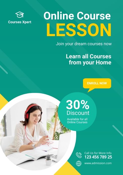 Online Course Flyer Template | PosterMyWall