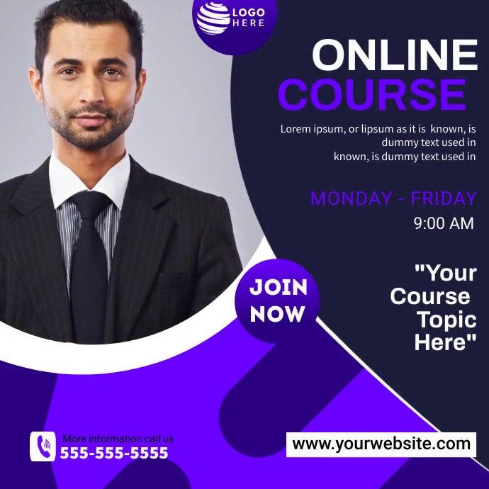 Online Course Instagram post 3 Template | PosterMyWall