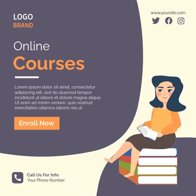 Online Course Instagram Post Template | PosterMyWall