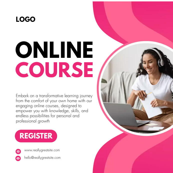online course learning template เทมเพลต | PosterMyWall