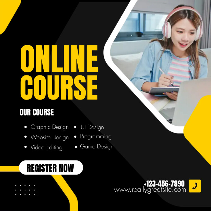 online course learning template | PosterMyWall