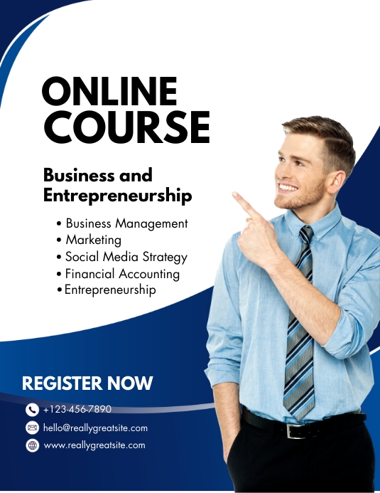 online course learning template | PosterMyWall