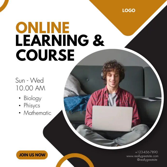 online course learning template | PosterMyWall