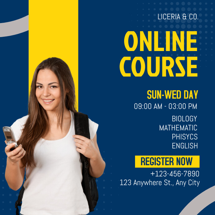 Online course template | PosterMyWall