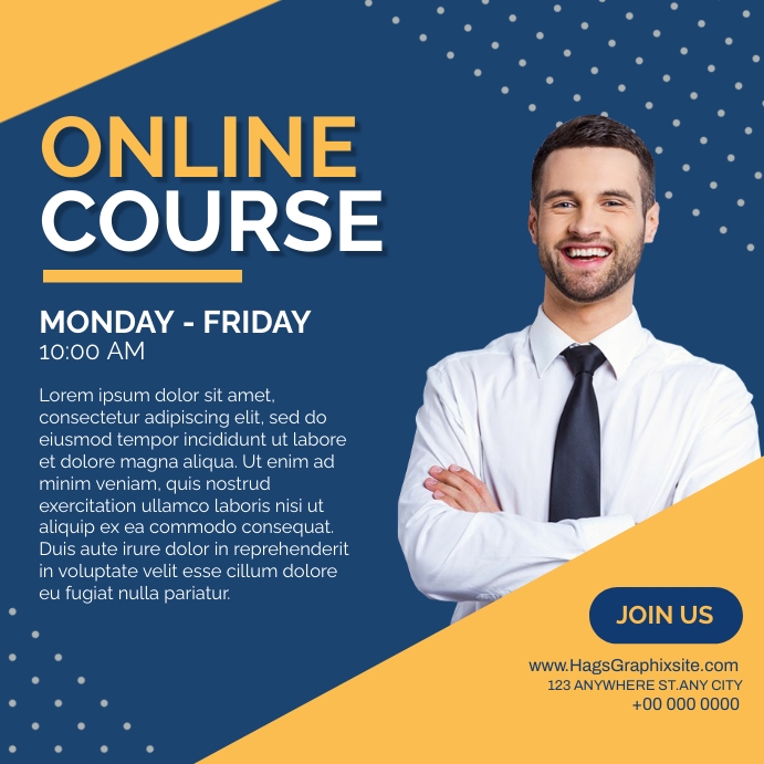 Copy of ONLINE COURSE TEMPLATE.E | PosterMyWall