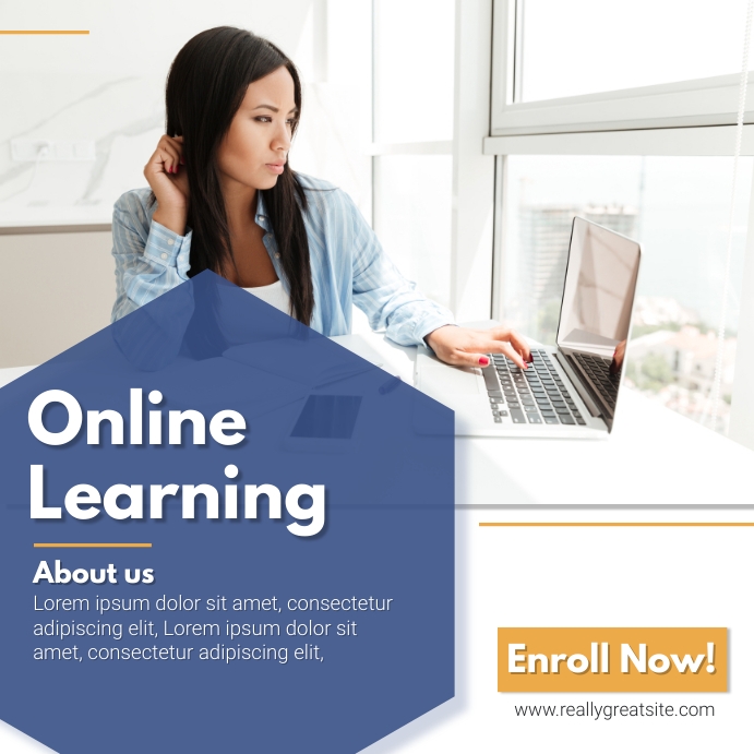 Online Courses Enrollment Advertisement Template | PosterMyWall
