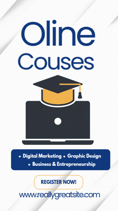 Copy of Online Courses Poster Template – E-Learning & Virtual Education Flyer | PosterMyWall