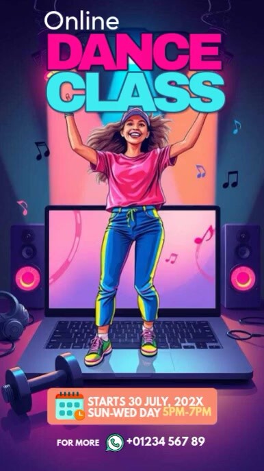 online dance class ad Template | PosterMyWall