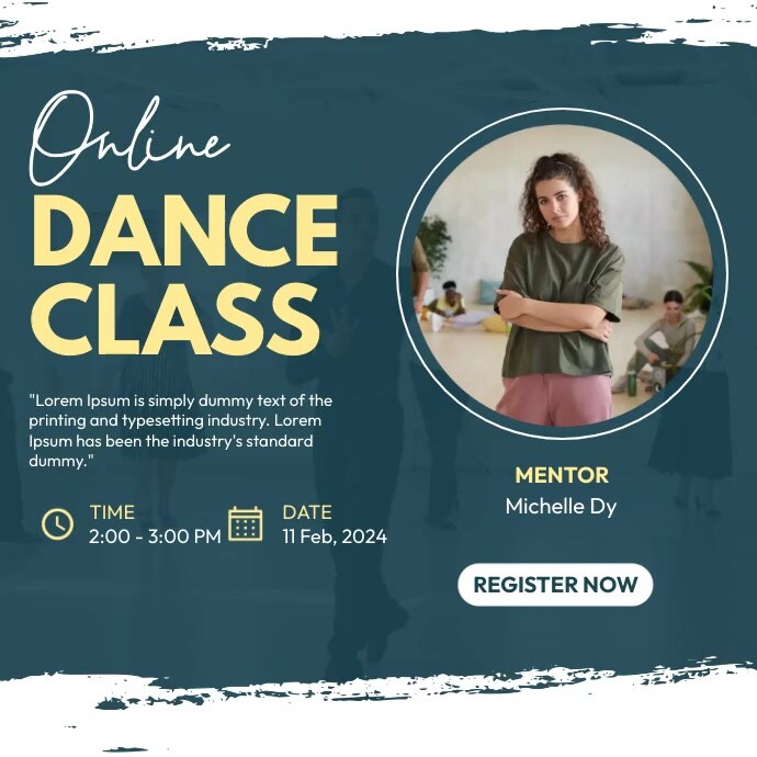 Online Dance Class Template | PosterMyWall