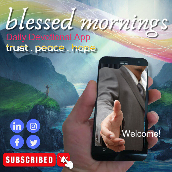 online devotional bible church app youtube Template | PosterMyWall