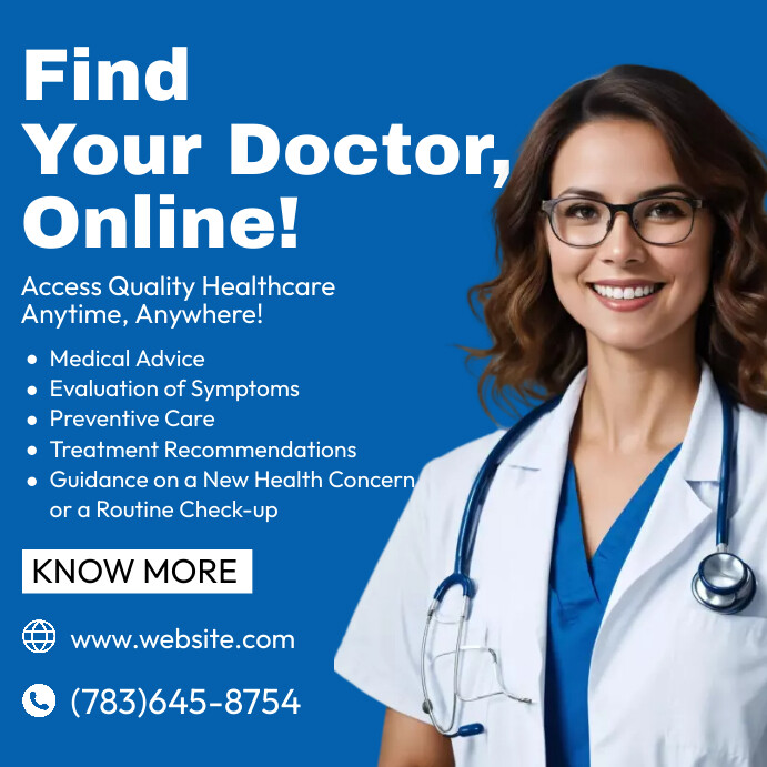 Plantilla de Online Doctor Ads | PosterMyWall