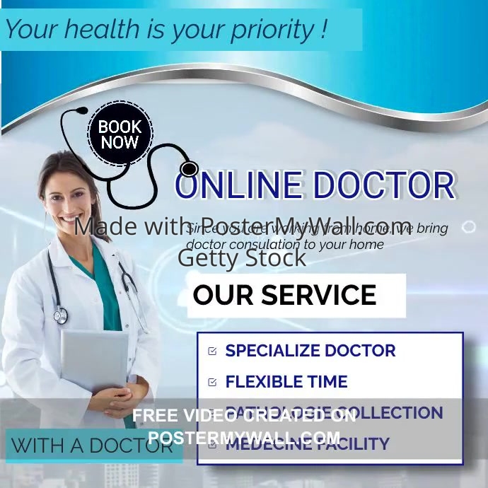 Online Doctor Consultation Social Media Template | PosterMyWall