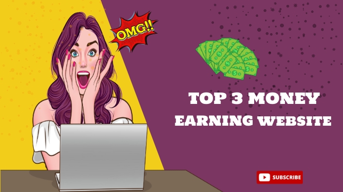 online earning youtube channel thumbnail Template | PosterMyWall