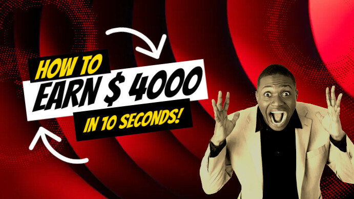 Online earning youtube thumbnail template | PosterMyWall