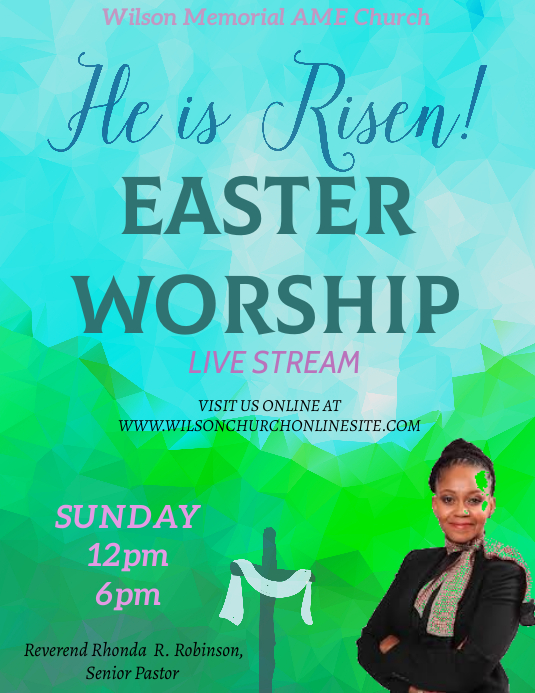 Online Easter Sunday Church Worship Service Template | PosterMyWall
