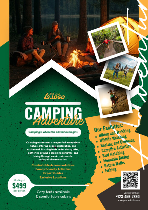 Online Editable Camping Adventure Flyer Template | PosterMyWall