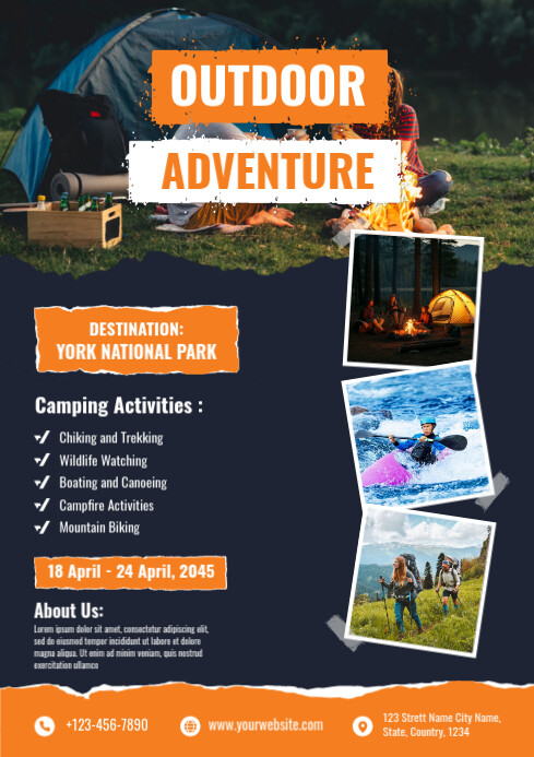 Copy of Online Editable Camping Adventure Flyer | PosterMyWall