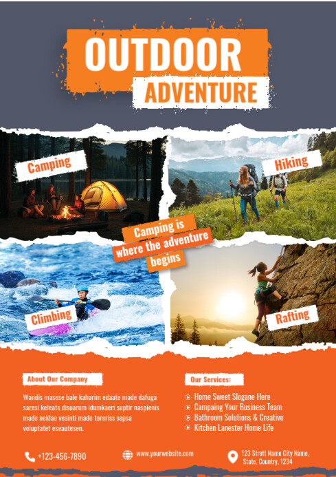 Copy of Online Editable Camping Adventure Flyer | PosterMyWall