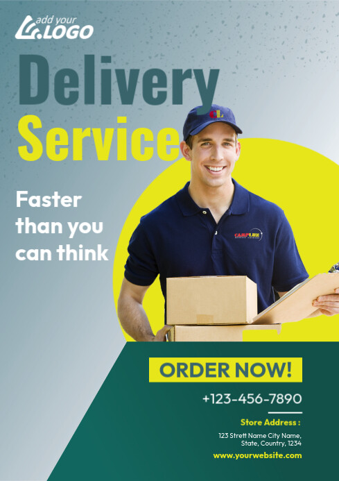 Online Editable Delivery Service Flyer Template | PosterMyWall