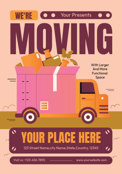 Online Editable Moving Announcement Flyer Template | PosterMyWall