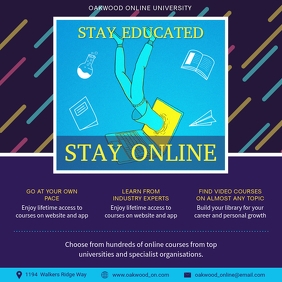 Zoom Online Classes Poster Template | PosterMyWall