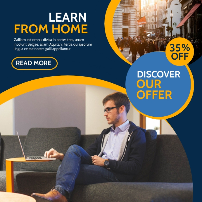 Copy of online education lessons instagram post adver | PosterMyWall