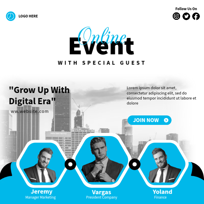 Plantilla de Online Event Template | PosterMyWall