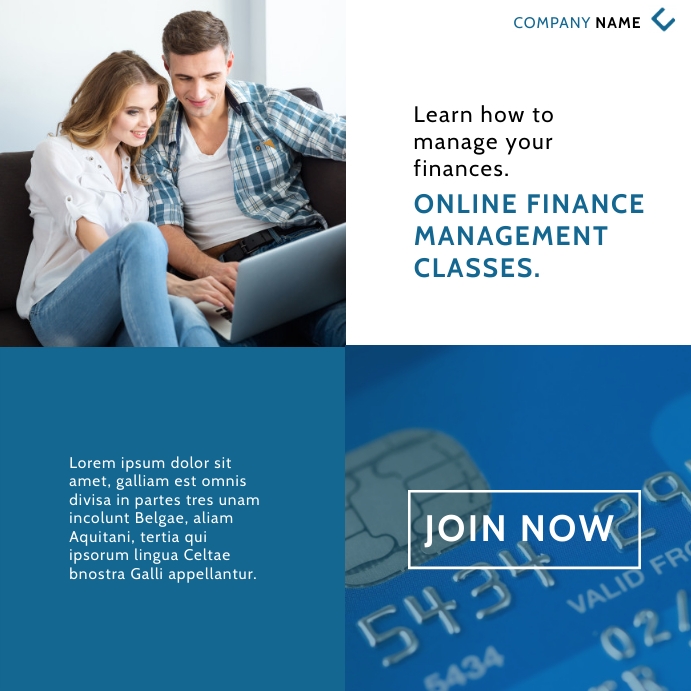 online finance management classes advertising Template | PosterMyWall