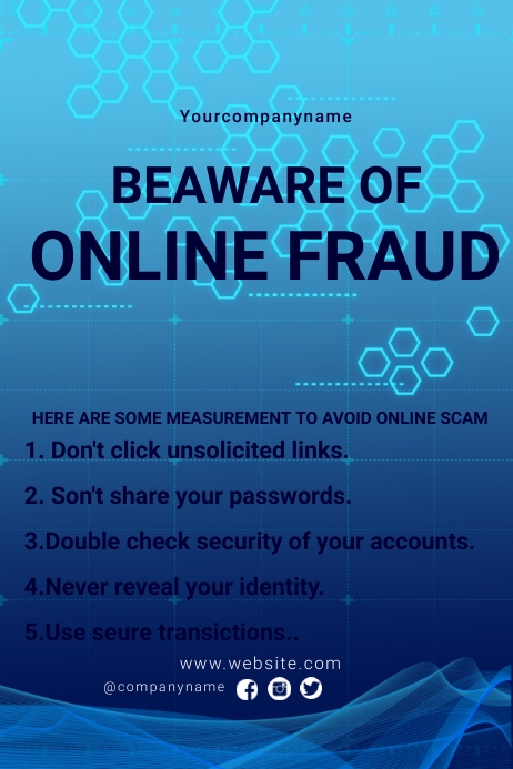 ONLINE FRAUD Template | PosterMyWall