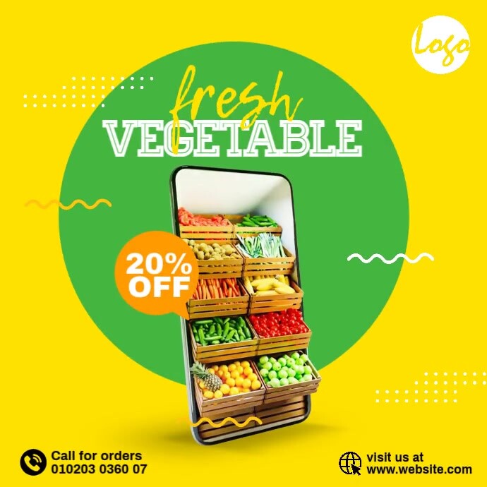 Online Grocery Delivery Ad Template | PosterMyWall