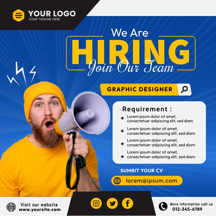 Online Hiring Template | PosterMyWall