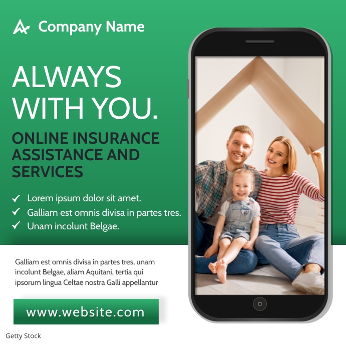 Copy of online insurance assistance and services adve | PosterMyWall