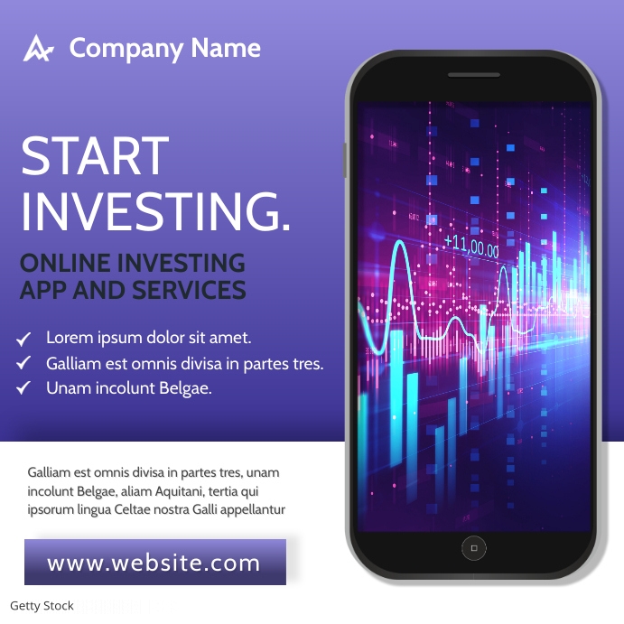 online investing services instagram post adve Template | PosterMyWall
