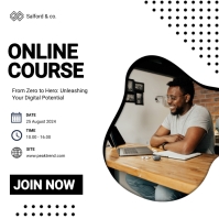 Online Learning Course template | PosterMyWall