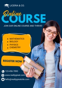 Online learning course template | PosterMyWall