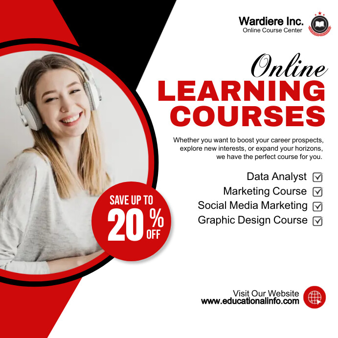Online learning course template | PosterMyWall
