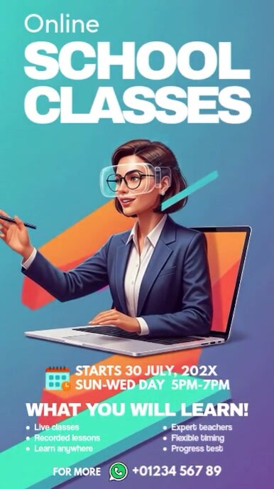 Online Learning Instagram Reel Template | PosterMyWall