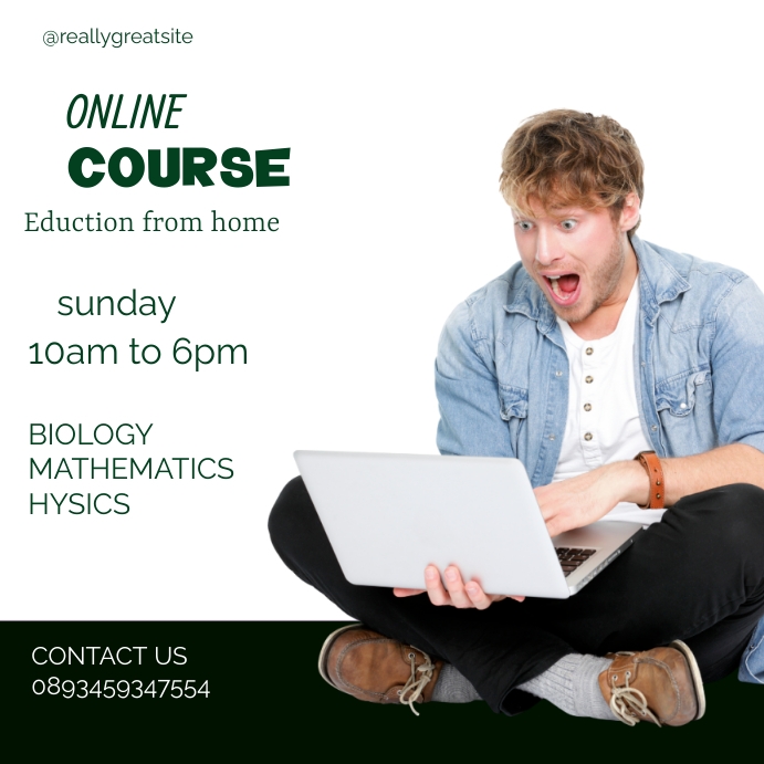 Copy of ONLINE learning template | PosterMyWall