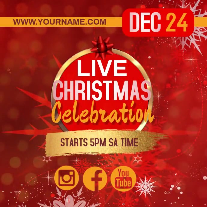 Copy of ONLINE LIVE CHRISTMAS CELEBRATION TEMPLATE | PosterMyWall