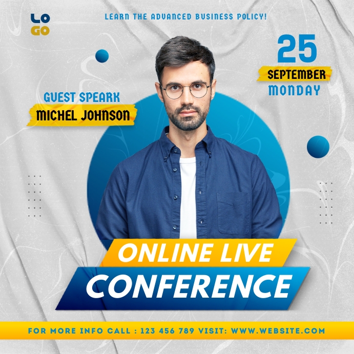 Online Live Conference Template | PosterMyWall